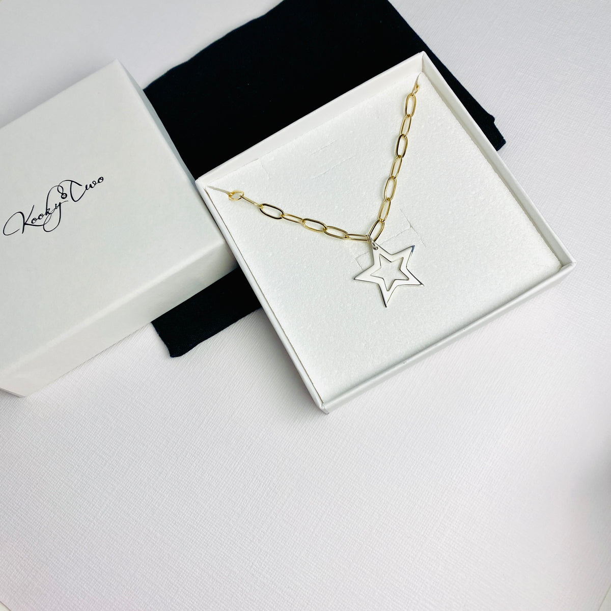 Gold Silver Star Necklace | Gold & Silver Star Necklace | KookyTwo