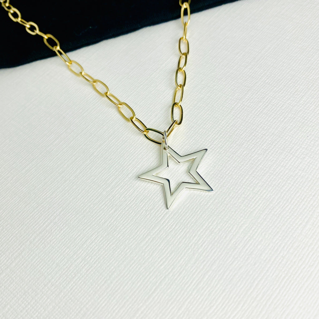 Gold Silver Star Necklace | Gold & Silver Star Necklace | KookyTwo