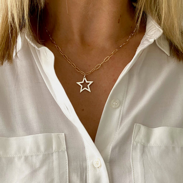 Gold Silver Star Necklace | Gold & Silver Star Necklace | KookyTwo
